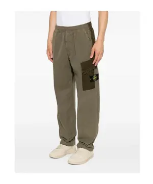 Stone Island Elastic-waist Casual Trousers