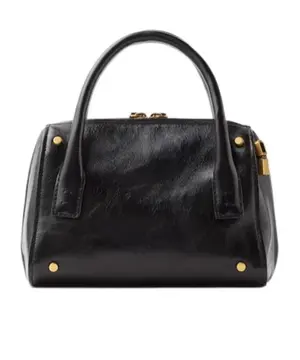 Versace Roomy Small Leather Boston Bag