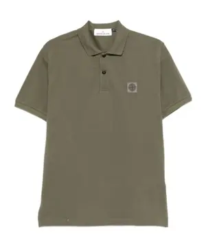 Stone Island Cotton Polo Shirt With Logo - Green