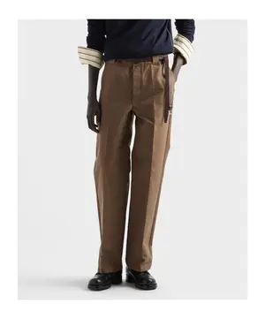 Prada Logo-plaque Straight-leg Trousers
