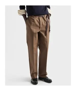 Prada Logo-plaque Straight-leg Trousers