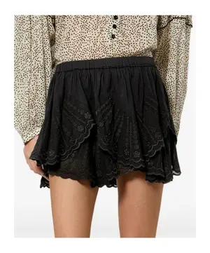 Isabel Marant Étoile Layale Embroidered Shorts - Black