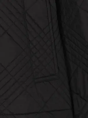 Burberry Quilted Nylon Cropped Jacket - Black