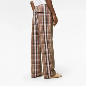 Burberry Tropical Gabardine And Check Chinos