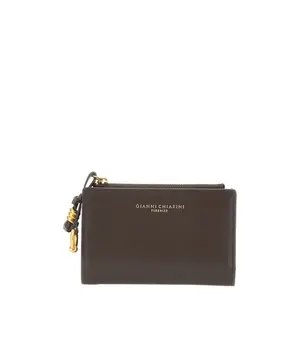 GIANNI CHIARINI Knot Detail Zip Wallet - Brown