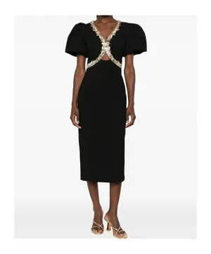 Rebecca Vallance Alexandrite Crystal-embellishment Midi Dress