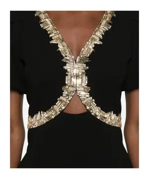 Rebecca Vallance Alexandrite Crystal-embellishment Midi Dress