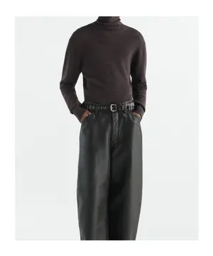 LEMAIRE Mouline Turtleneck Knitted Sweater - Ecorce