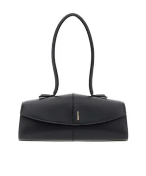 JIL SANDER Flap Shoulder Bag - Black