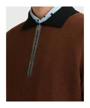Marni Cashmere Polo Jumper With Layered Effect