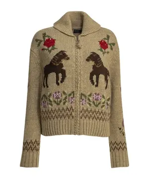 POLO RALPH LAUREN Intarsia-knit Shawl-collar Cardigan