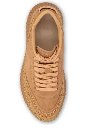 Chloé Nama Lace-up Sneakers - Brown