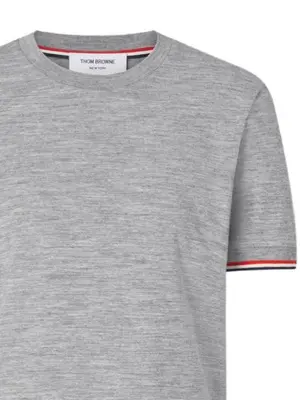 Thom Browne Striped Cuff Knitted T-shirt