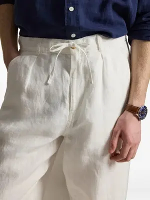 Polo Ralph Lauren Pleated Drawstring Trousers - White