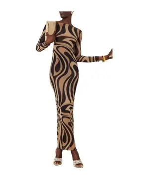 Emilio Pucci Marmo Printed Mesh Maxi Dress