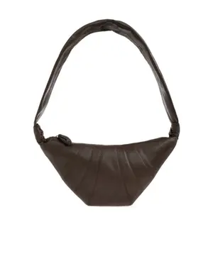 LEMAIRE Medium Croissant Bag In Nappa Lambskin Leather - Brown