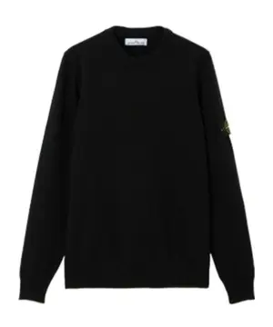 Stone Island Long-sleeve Crew-neck Sweater - Black