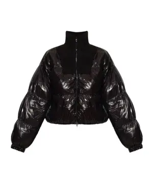 DIESEL® Cotton-padded Jacket With A Knit Collar