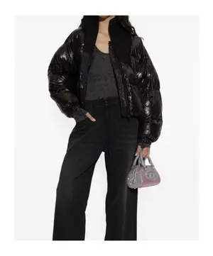 DIESEL® Cotton-padded Jacket With A Knit Collar