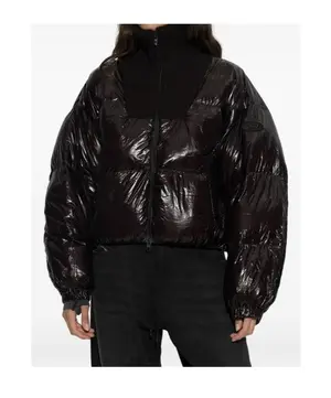 DIESEL® Cotton-padded Jacket With A Knit Collar