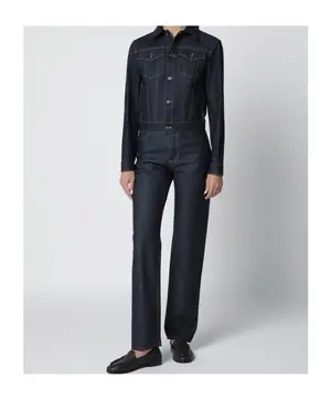 Bottega Veneta Denim Jacket With Classic Collar - No