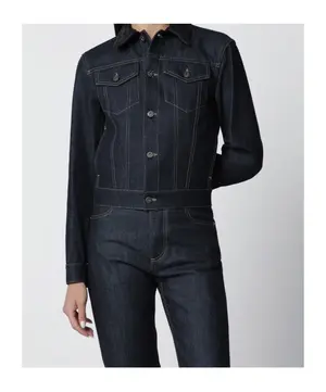 Bottega Veneta Denim Jacket With Classic Collar - No