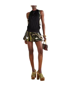 Emilio Pucci Printed Stretch-satin Jersey Mini Dress