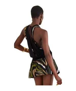 Emilio Pucci Printed Stretch-satin Jersey Mini Dress