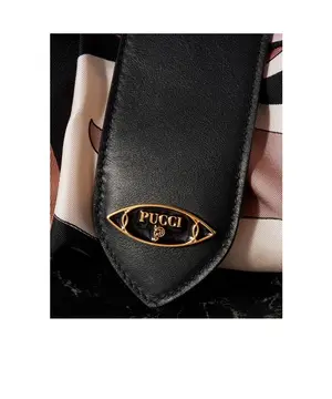 Emilio Pucci Leather-trimmed Knotted Printed Silk-twill Shoulder Bag