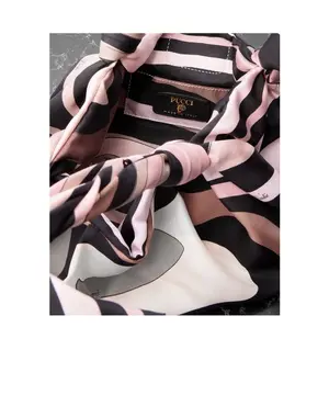 Emilio Pucci Leather-trimmed Knotted Printed Silk-twill Shoulder Bag