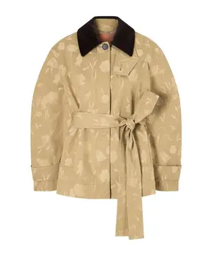 Erdem Poppy Jacquard Oversized Jacket - Nude