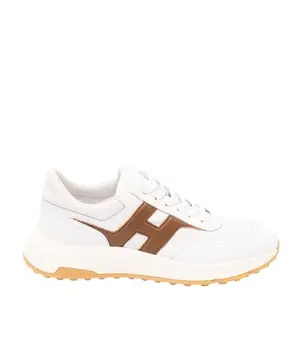 Hogan Logo-patch Panelled Sneakers - White