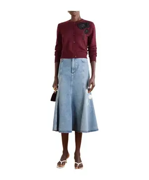 Erdem Denim Midi Skirt