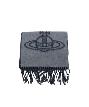 VIVIENNE WESTWOOD Tasseled Scarf - Grey