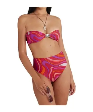 Emilio Pucci Printed Bandeau Bikini Top