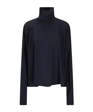 Rick Owens High-necked Long-sleeved Top - Black