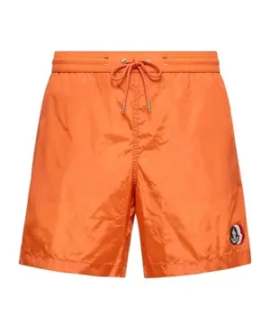 Moncler Logo Swim Shorts - Orange