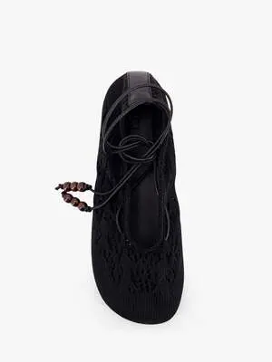 ALOHAS Rosemary Crochet Ballerinas With Ankle Ties