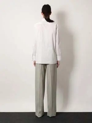 Saint Laurent Certified Cotton Shirt With Cassandre Embroidery