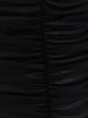 ACTUALEE Nylon Draped Dress With Adjustable Straps