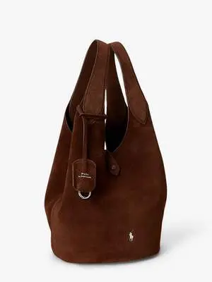 Polo Ralph Lauren Play Suede Shoulder Bag With Contrasting Logo