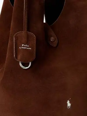 Polo Ralph Lauren Play Suede Shoulder Bag With Contrasting Logo