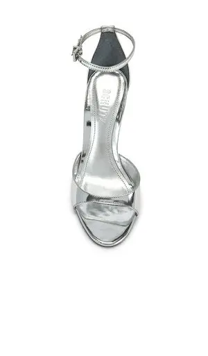 Schutz Scarlett Wedge Sandal In Metallic Silver