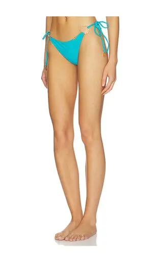 Luli Fama Bamboo Sands Ring Seamless Ruched Back Brazilian In Blue