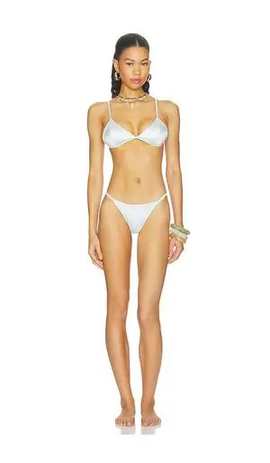 NIIHAI The Del Satin Bikini In Baby Blue - Ice