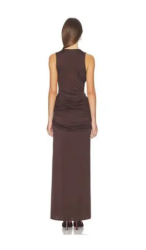 Shona Joy Sleeveless Plunge Maxi Dress - Ristretto