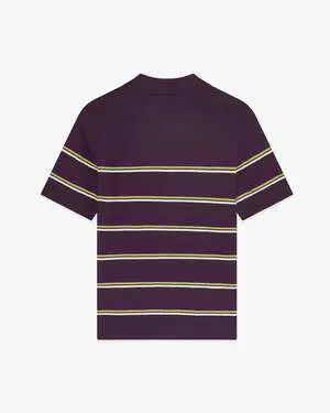 Casablanca Purple Stripe Short Sleeve Polo Shirt