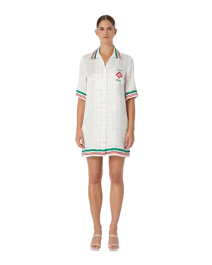 Casablanca Tennis Club Check Shift Dress