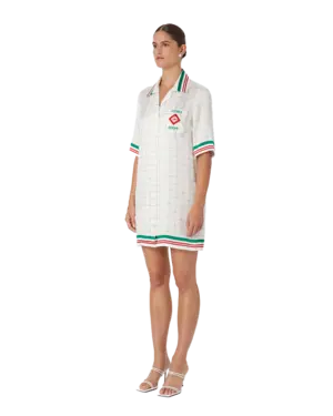 Casablanca Tennis Club Check Shift Dress