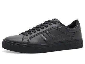 BOSS Rhys Solid Tennis Sneakers Shoes - Black